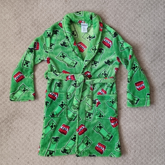 Minecraft | Pajamas | Boys Minecraft Creeper Tnt Robe | Poshmark